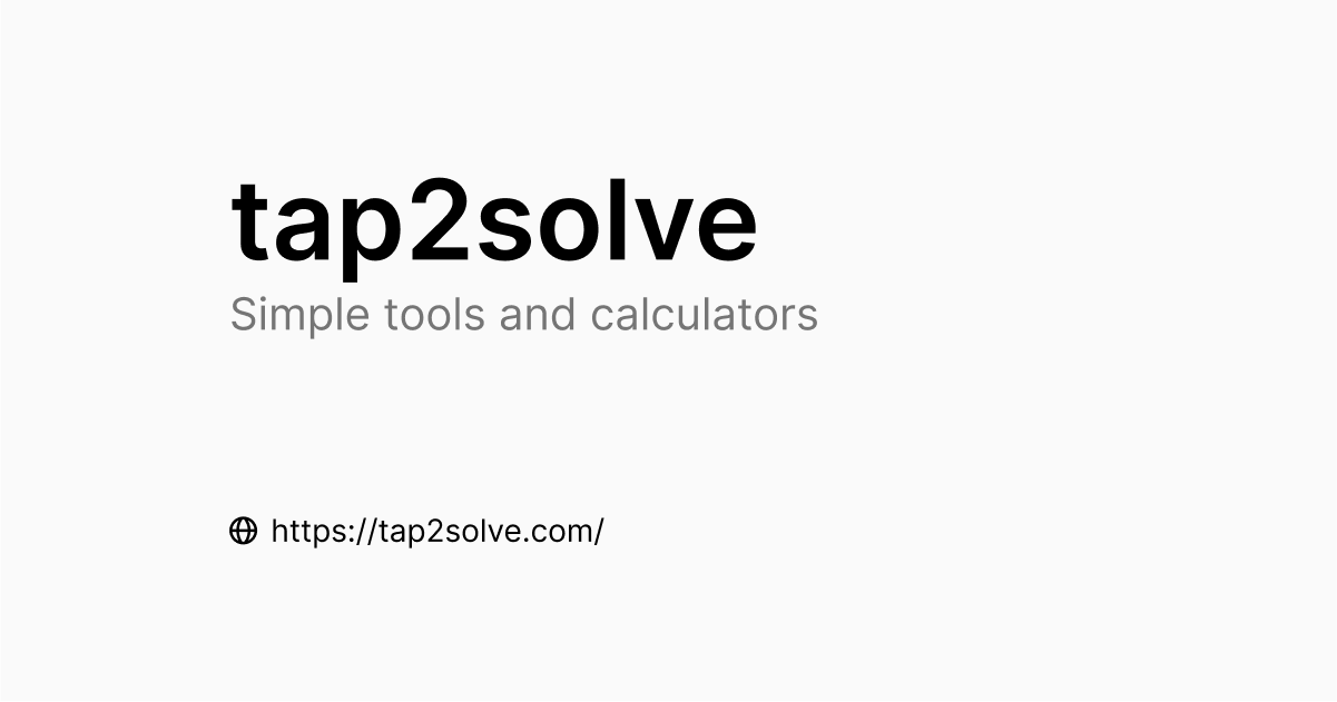 Browse All Tools | tap2solve